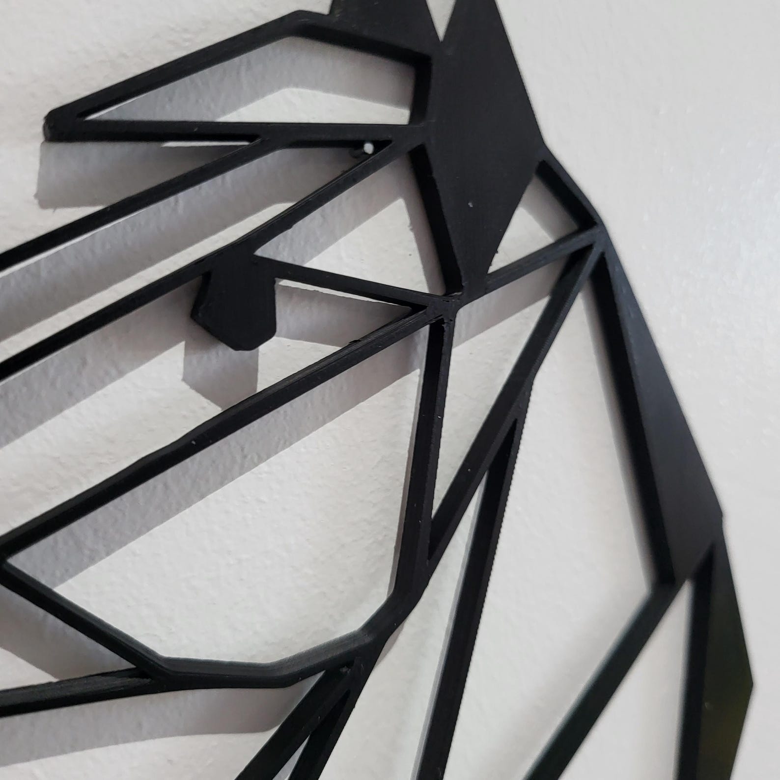Hangable Horse 3D Printed Wall Art - 190mm PLA Home Decor Hanging ...