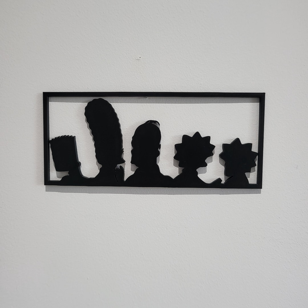The Simpsons Wall Art 3d Printed Home Decor Pla 200mm Long Hanging Art ...
