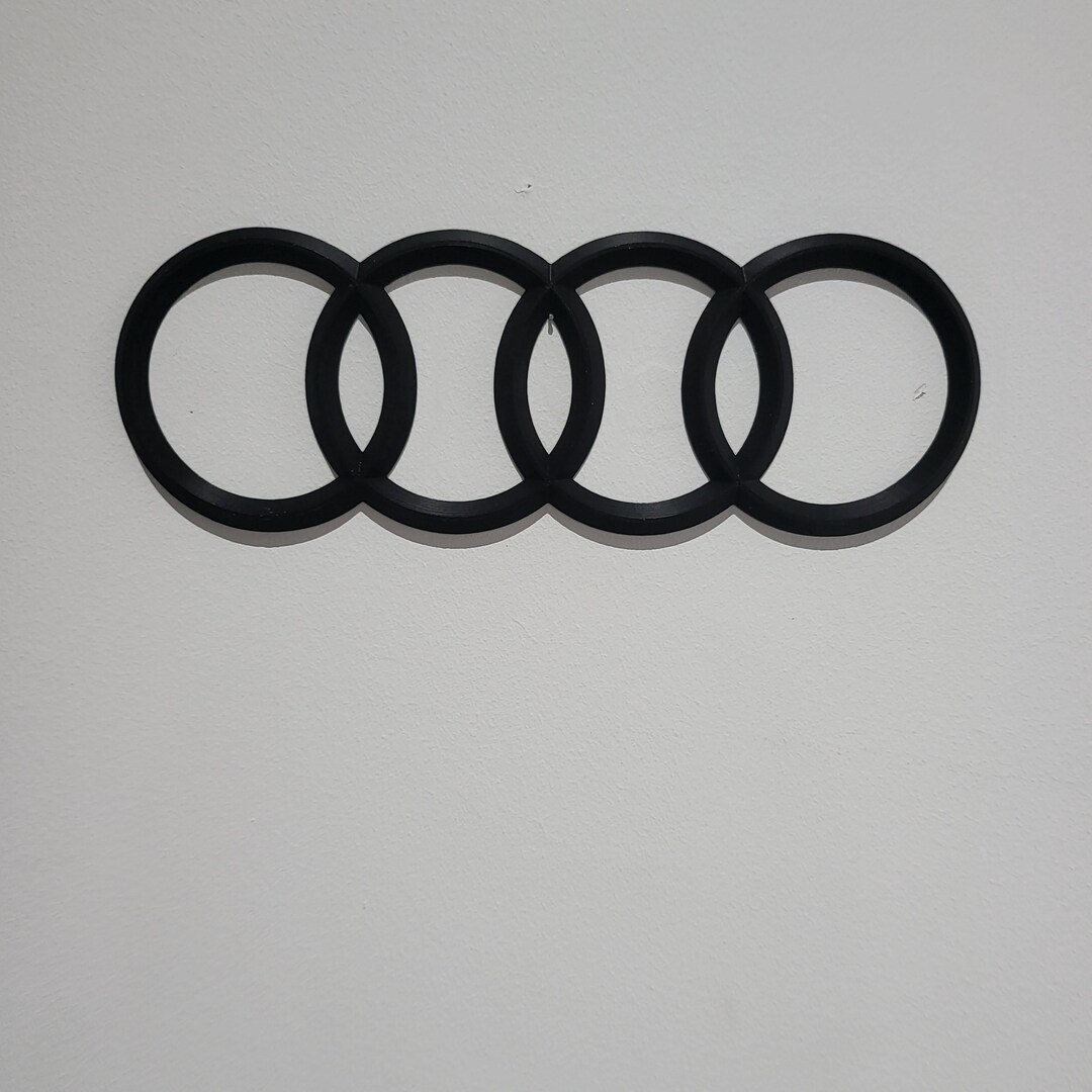 Audi Logo Wall Art 3d Printed Home Decor 250mm Hanging Ornaments ...