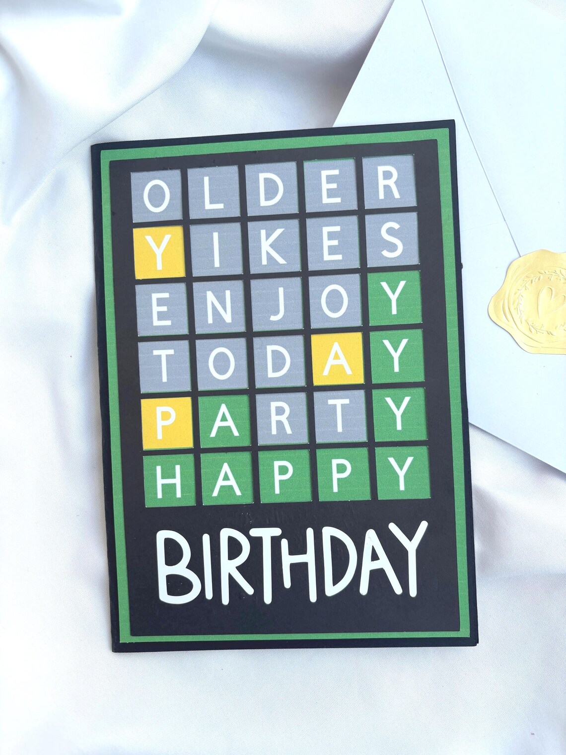 Wordle Birthday Card for Wordle Lovers – Funny Puzzle Game Greeting ...