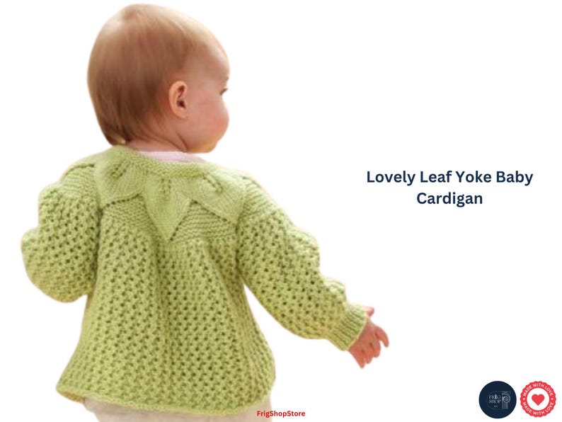 Lovely Leaf Yoke Baby Cardigan Knitting Pattern | Baby Girl Sweater ...