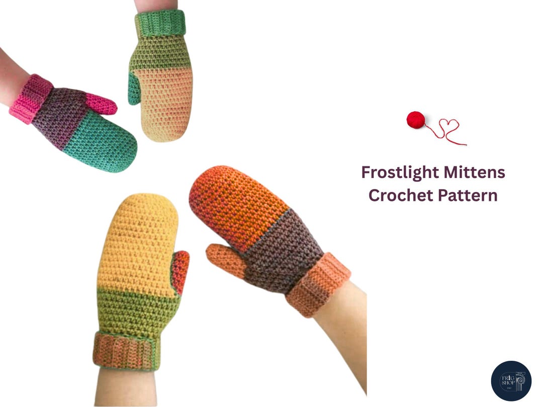 Frostlight Mittens Crochet Pattern | Adult Size | Easy Folded Cuff ...