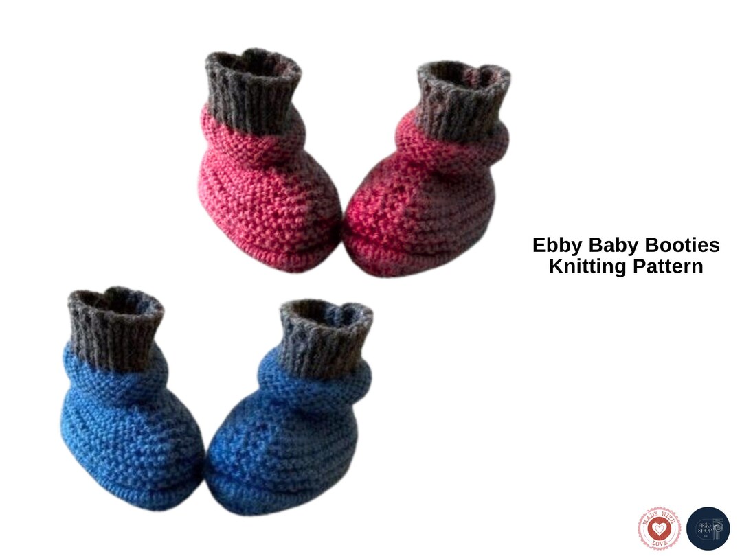 Ebby Baby Booties Knitting Pattern – Newborn Booties – PDF Download - Etsy
