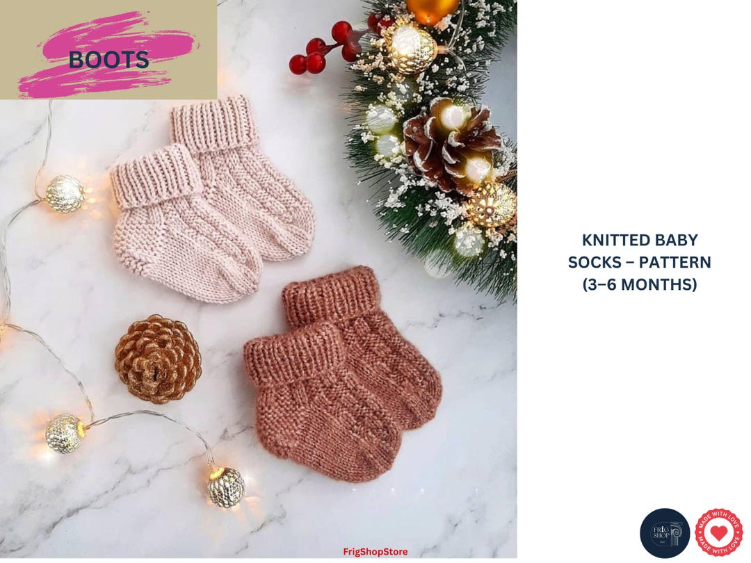Soft Merino Baby Socks – Knitting Pattern | 3–6 Months | Easy Baby ...