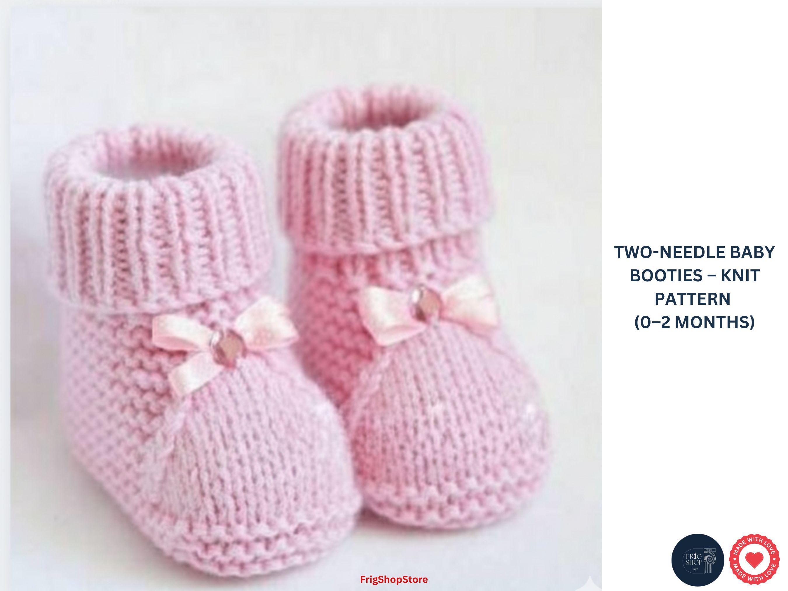 Two-needle Baby Booties – Knit Pattern for Newborns (0–2 Months) | Easy ...