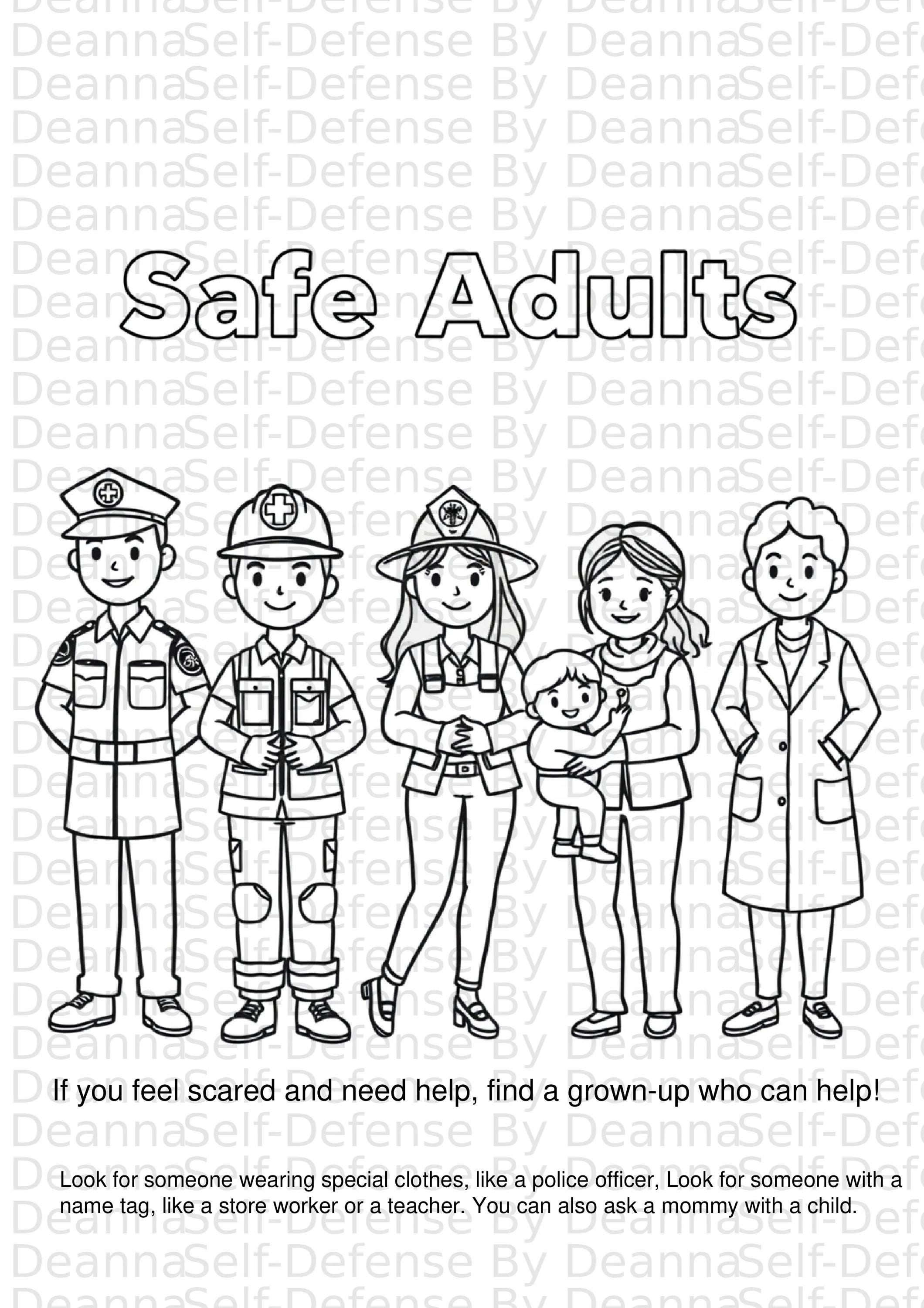 Safe Adults Kids Coloring Page: Empower Your Child - Etsy