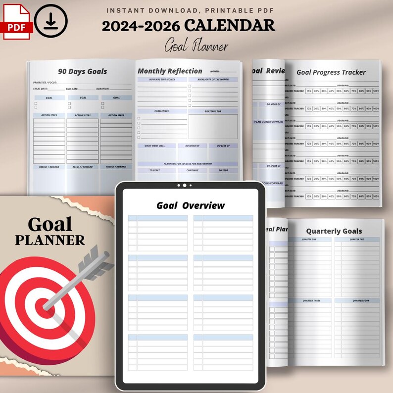 Goal Planning Workbook, Habit Tracker Journal, Daily Organizer ...