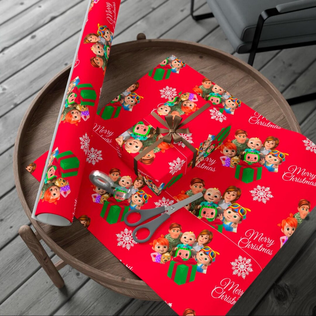 Wrapping Paper Chrismas Cocomelon Personalized Kids Christmas Gift Wrap ...
