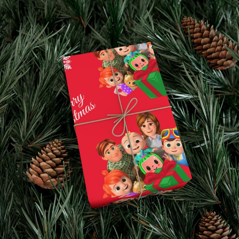Wrapping Paper Chrismas Cocomelon Personalized Kids Christmas Gift Wrap ...