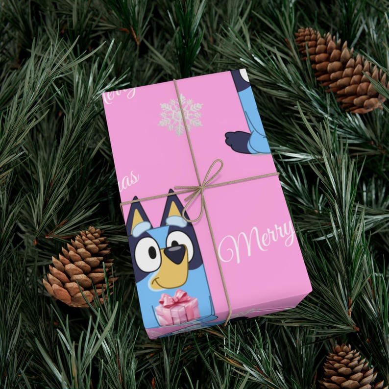 Christmas Bluey Wrapping Paper Personalized Christmas Gift Wrap Paper ...