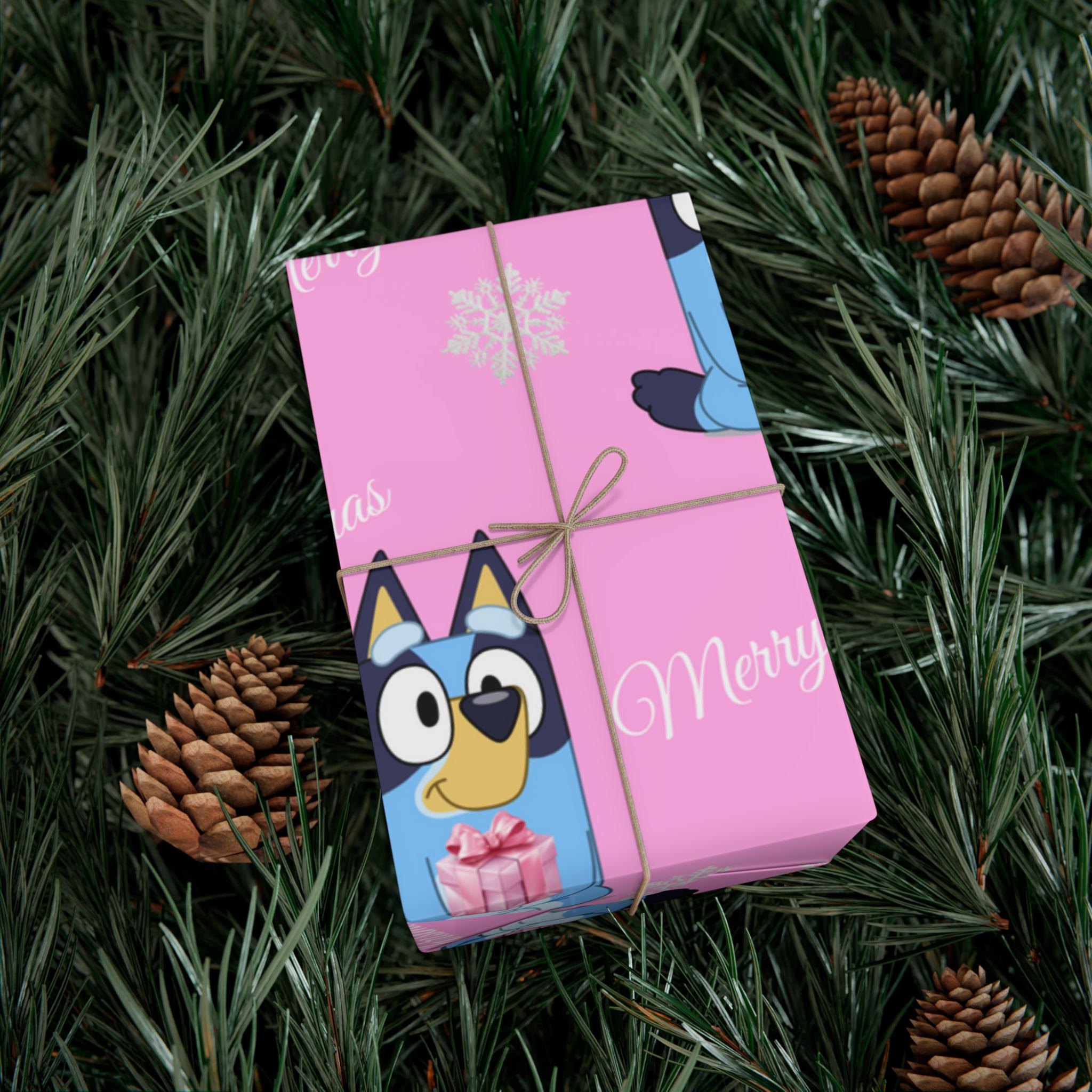 Christmas Bluey Wrapping Paper Personalized Christmas Gift Wrap Paper ...