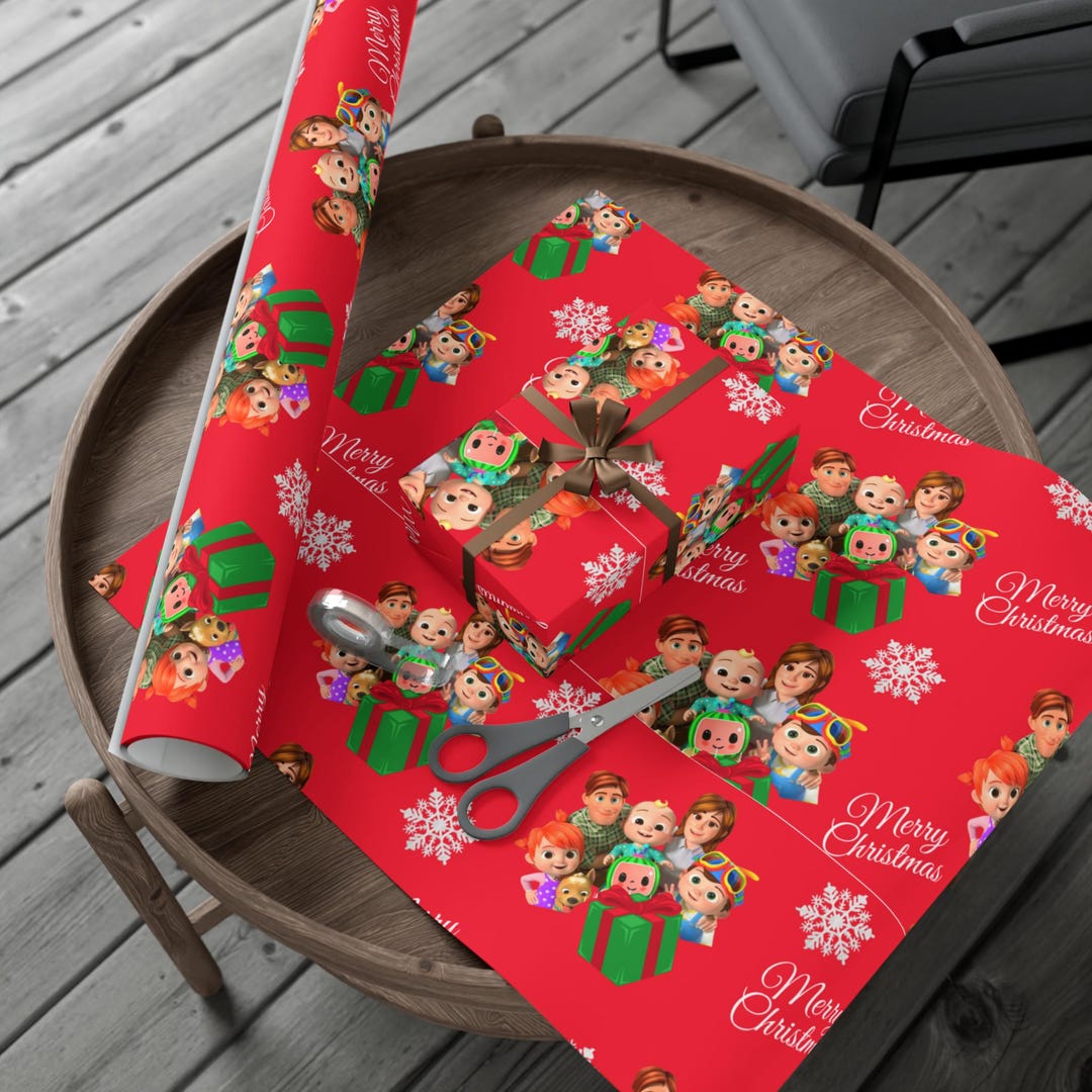 Wrapping Paper Chrismas Cocomelon Personalized Kids Christmas Gift Wrap ...