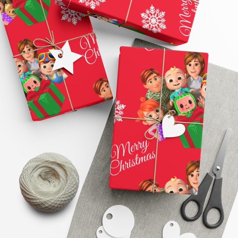 Wrapping Paper Chrismas Cocomelon Personalized Kids Christmas Gift Wrap ...