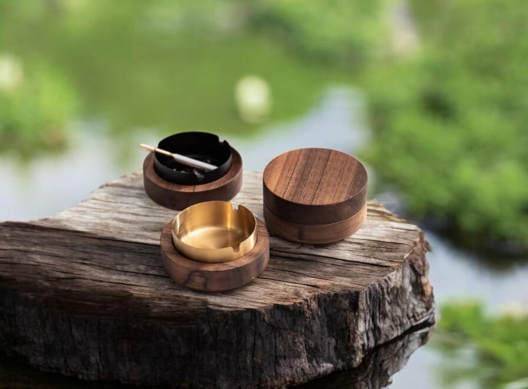 Wooden Design Ashtray, Wooden Hand Made Ashtray Best Gift for Christmas ...