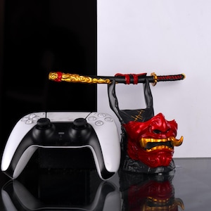 Samurai Gaming Controller Holder – Stylish Stand for Gamepads ...
