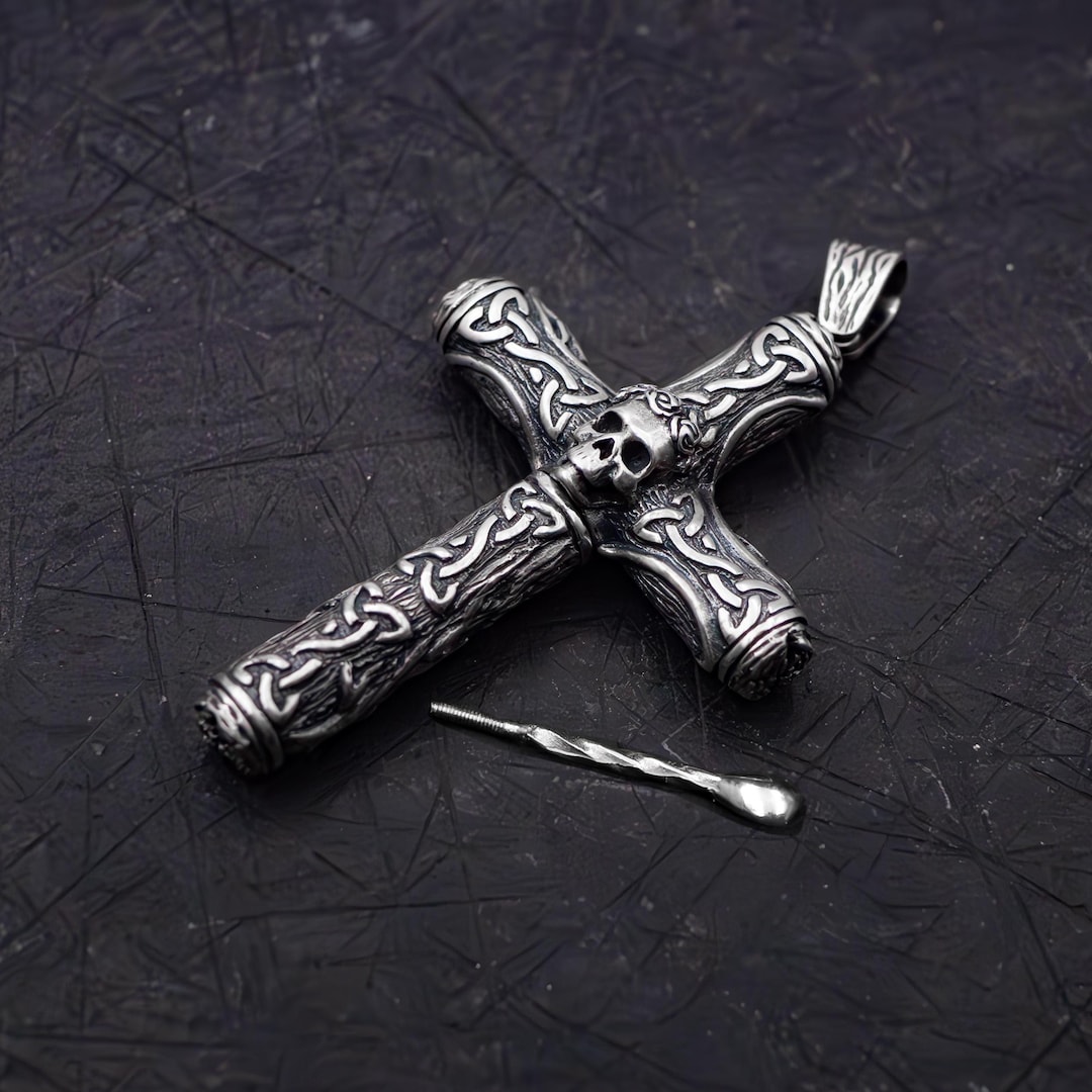 Gothic Cross With Skull - Sterling Silver Statement Piece , A Bold ...