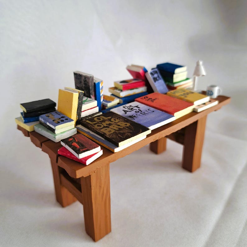 1:12 Scale Miniature Book Set – 40 Solid Resin Books in Four Sizes - Etsy