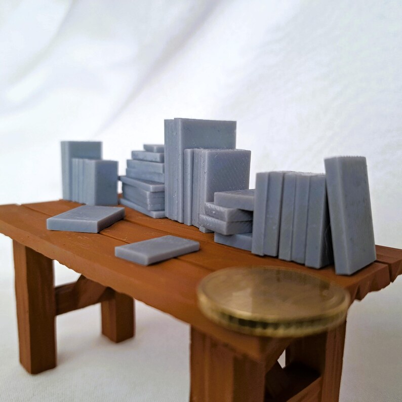 1:12 Scale Miniature Book Set – 40 Solid Resin Books in Four Sizes - Etsy