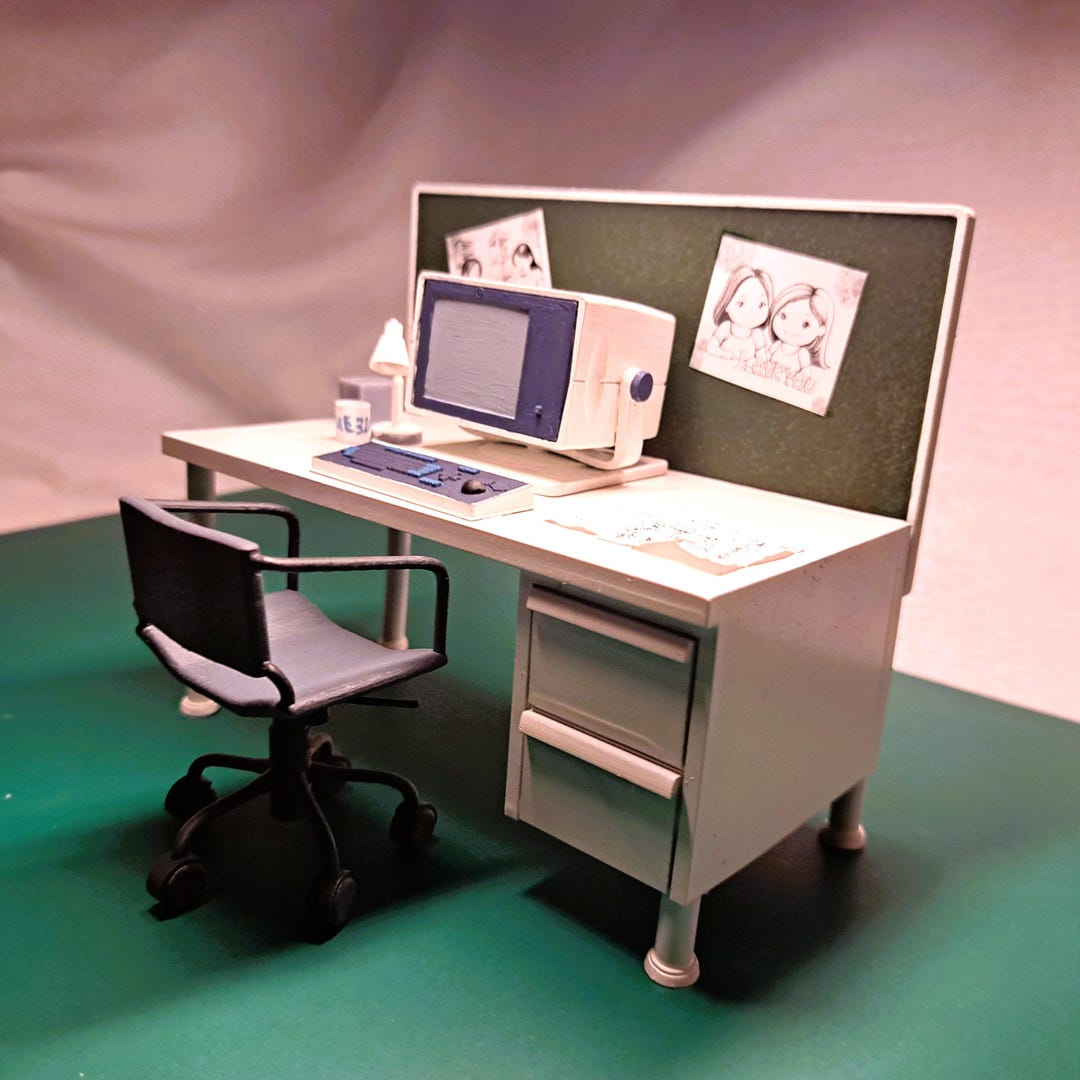 Desk Inspired by Severance – Miniature Dollhouse Office Desk ...
