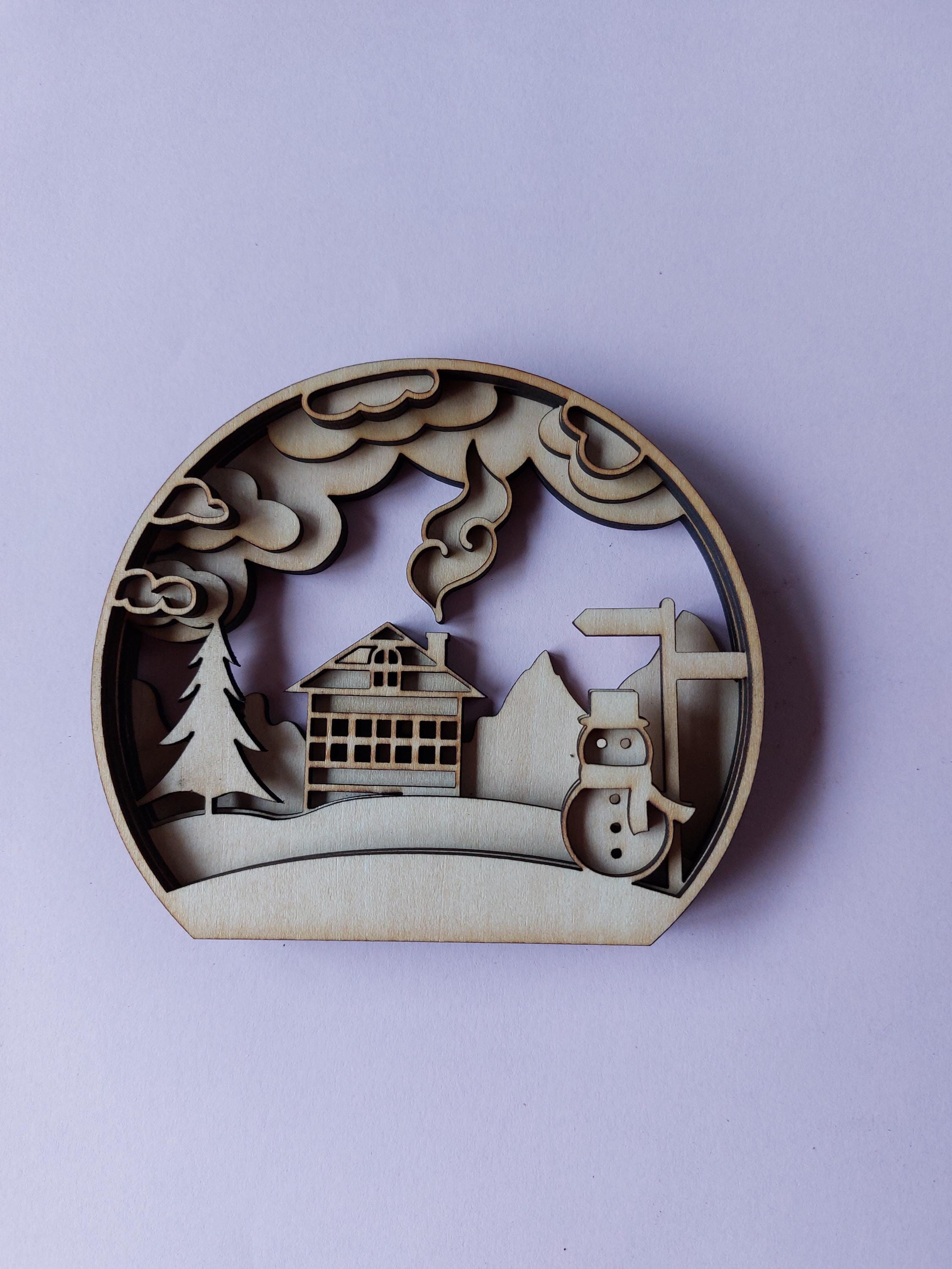 Snow Globe Laser Cut File Layers - Etsy