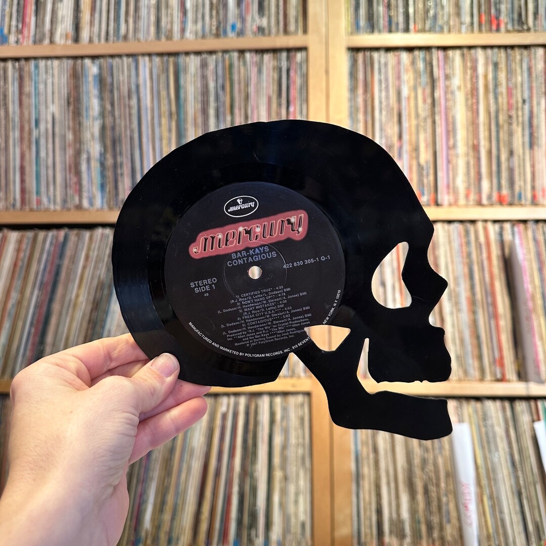 Vinyl Record Art Skull, Gothic Art, Goth Gift, Skull Art, Dark Arts ...