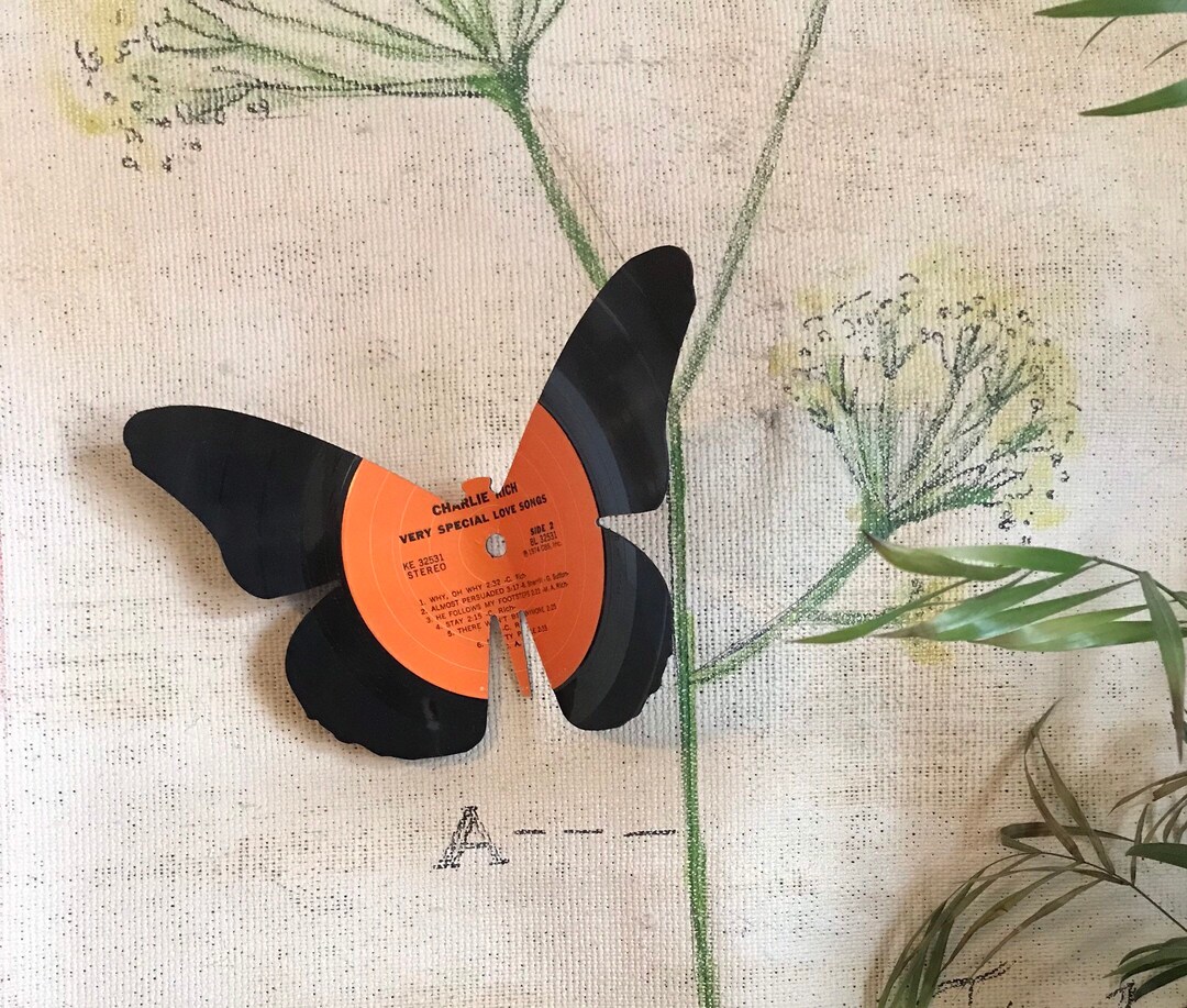 Handmade Monarch Butterfly, Vinyl Record Art, Wall Art, Cottage Core ...