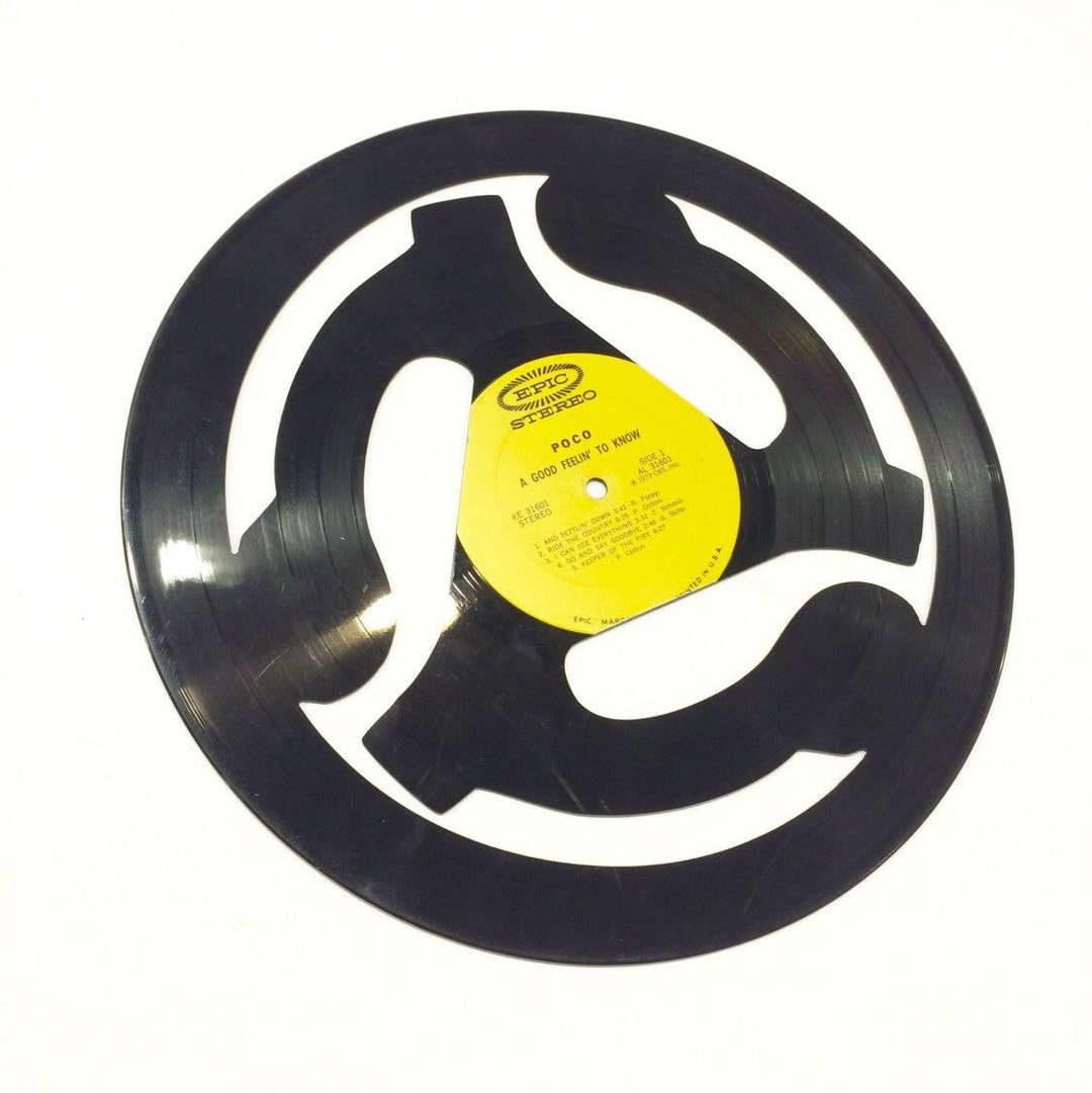 45 Adapter, Vinyl Record Art, Large, Wall Art, DJ Gift, Record Lover ...