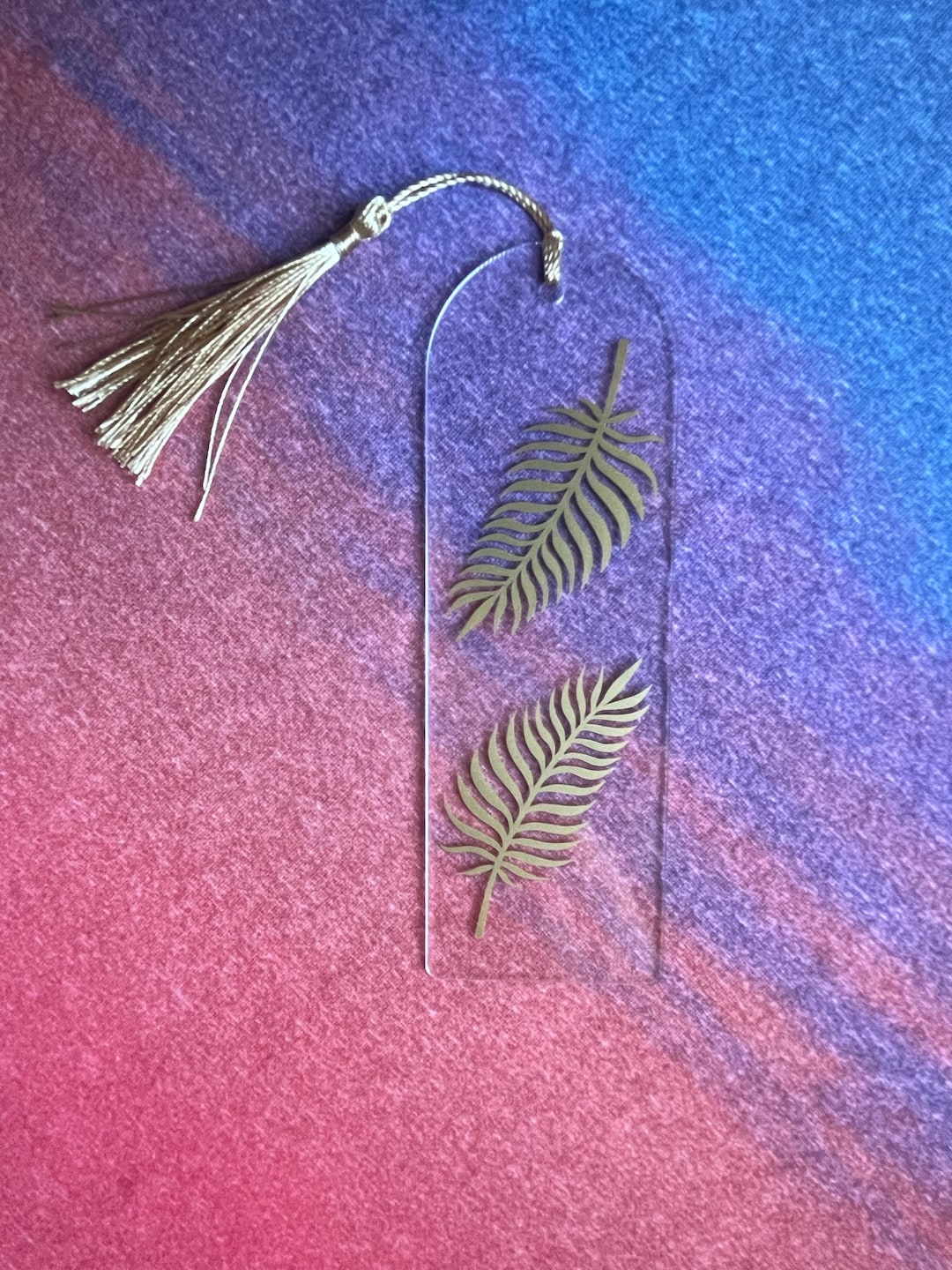 Gold Palm Fronds - Clear Acrylic Bookmark - Etsy