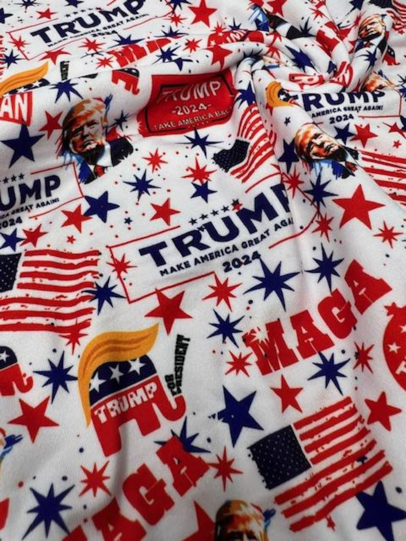Trump Maga Fabric, Choose This Design and PRINT ON YOUR Own Custom ...