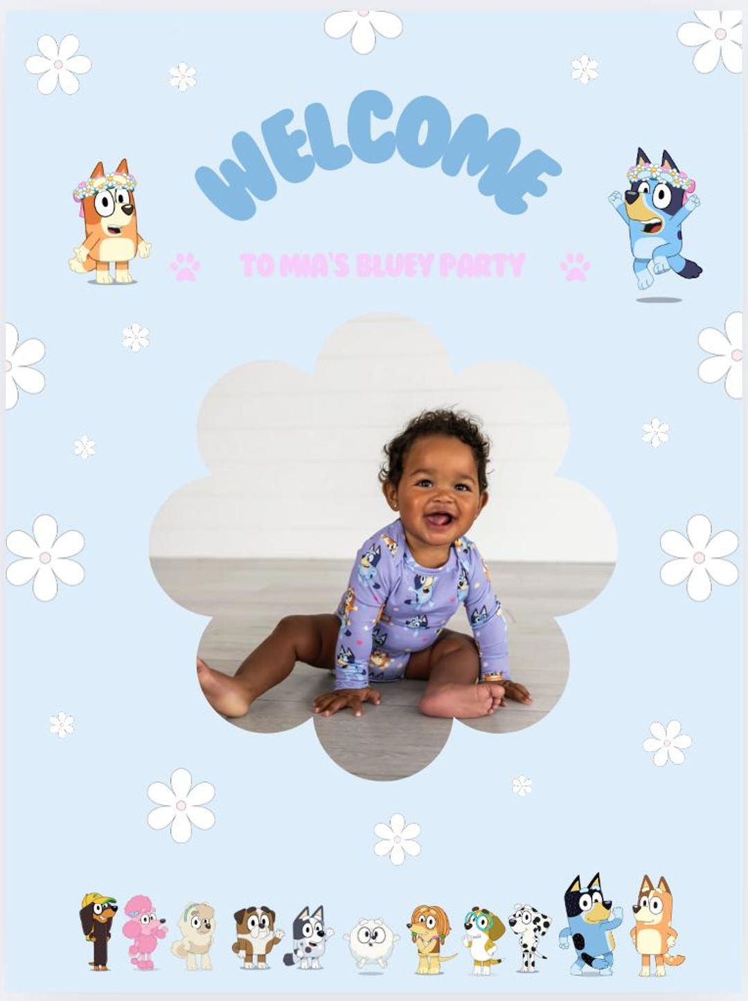 Bluey, Bluey Party Welcome Sign, Bluey-themed Daisy Party, Welcome Sign ...