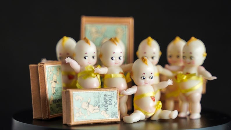 Kewpie Articulated Miniature Doll 2 Inches the Lightest Pale Tone - Etsy