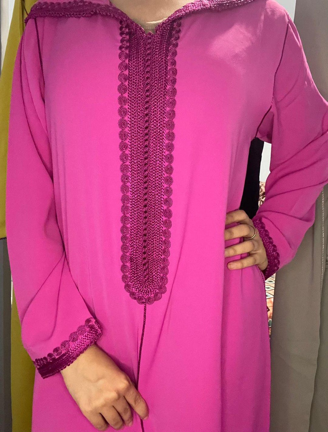 Moroccan Traditional Pink Djellaba High Quality for Ramadan - Etsy