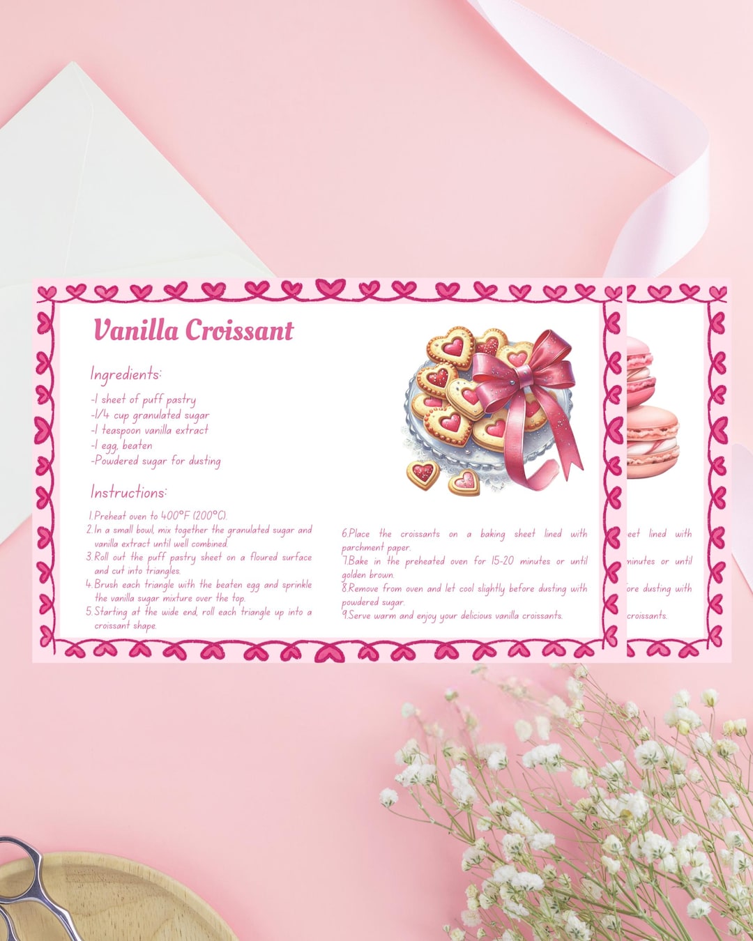 Valentine's Day Recipe Card Template – Printable 4x6 Editable DIY ...