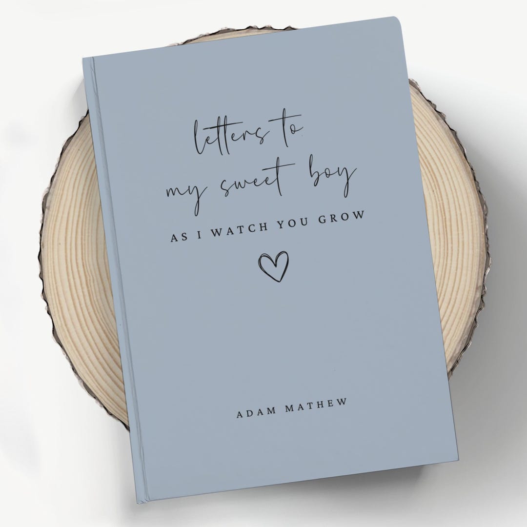 Letters to My Sweet Boy Keepsake, Personalized Journal Baby Shower Gift ...