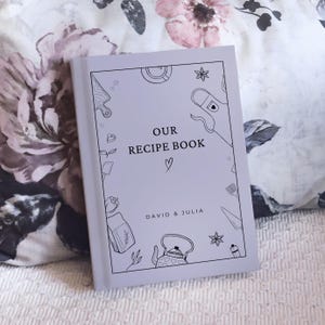 Personalized Recipe Book, Custom Name Cookbook, Couple Recipes Planner ...