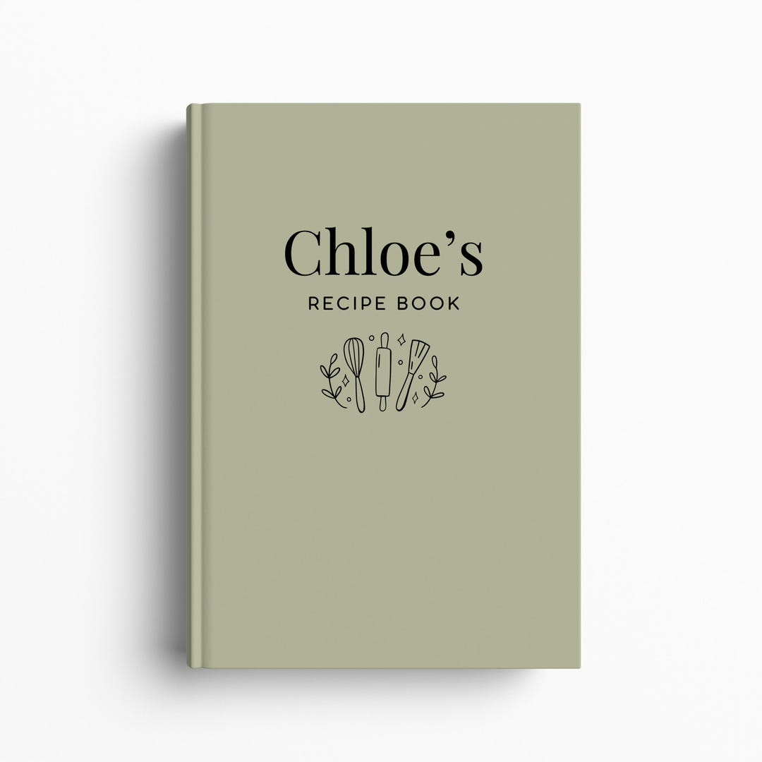 Personalized My Recipes Journal, Custom Name Cookbook Log, Family ...