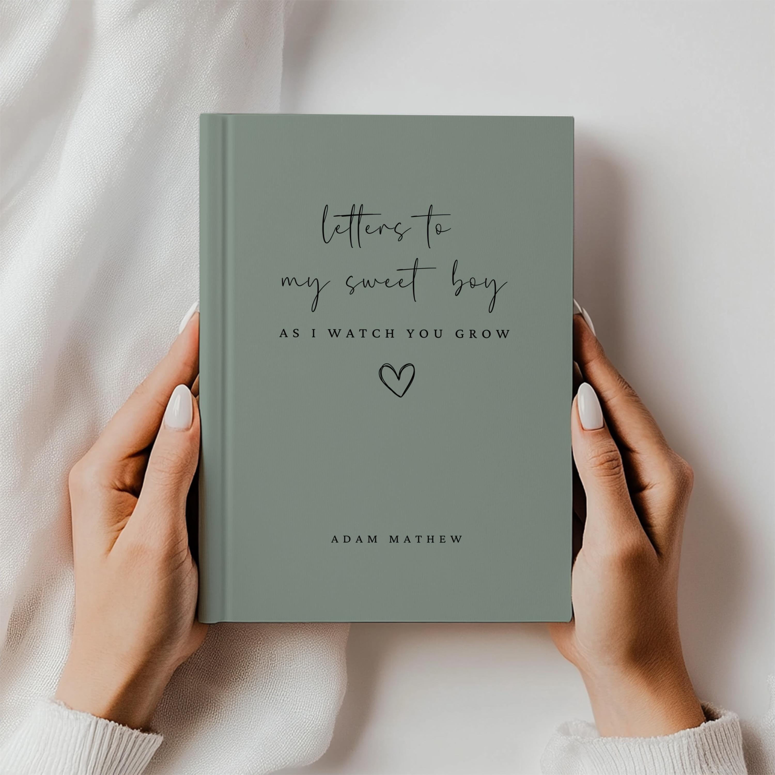 Letters to My Sweet Boy Keepsake, Personalized Journal Baby Shower Gift ...