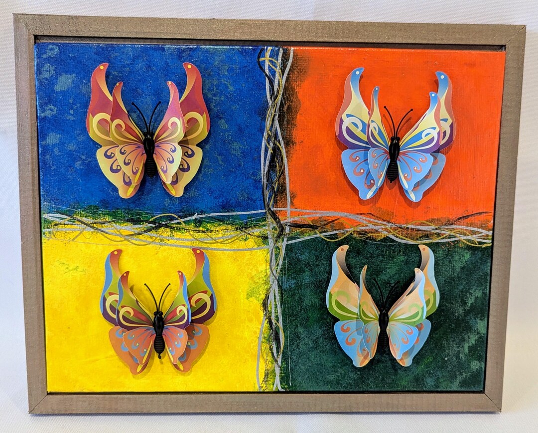 Butterflies in a Frame - Etsy