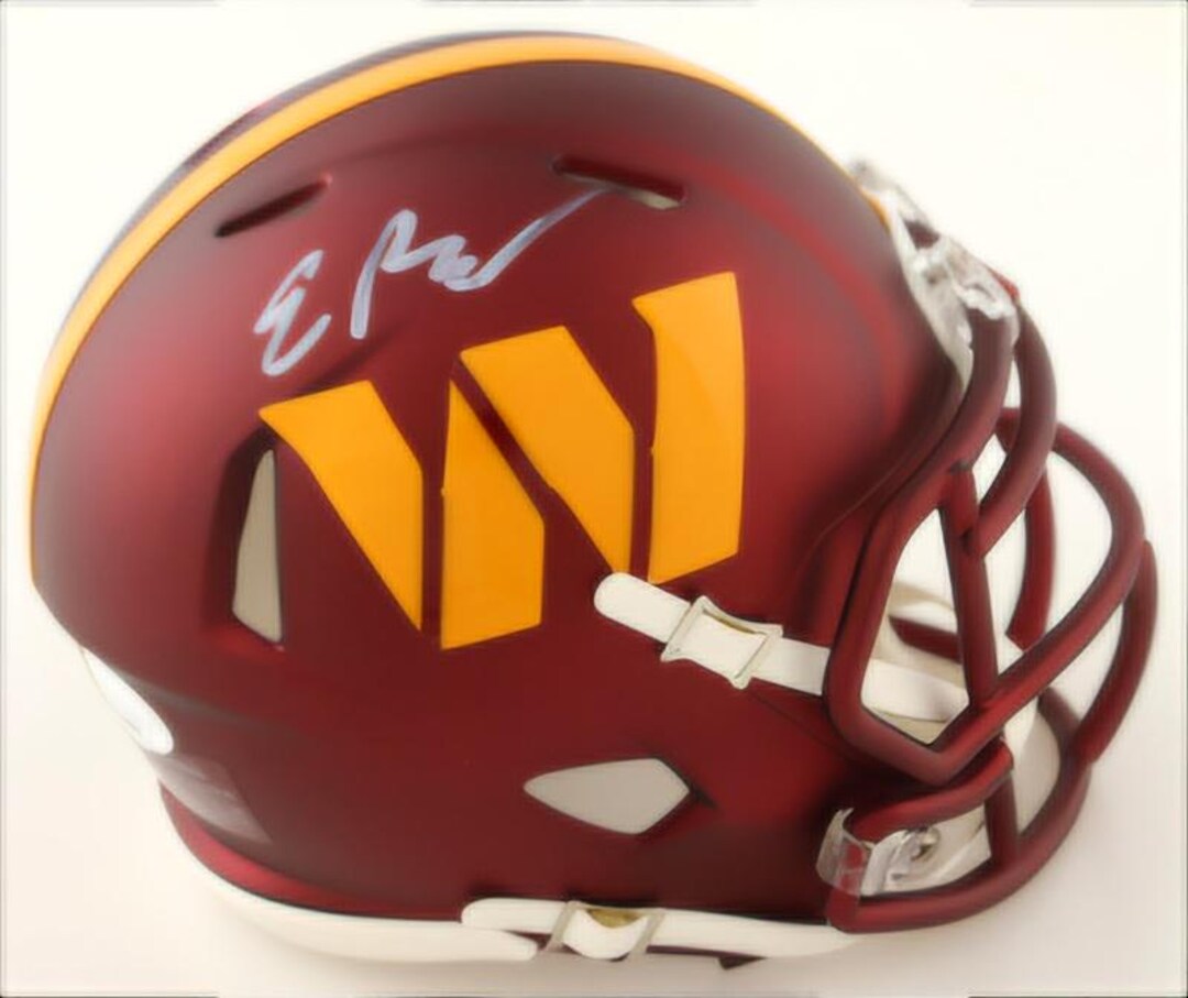 Emmanuel Forbes Jr. Signed Commanders Speed Mini Helmet JSA Signature ...