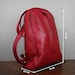 Red Leather Backpack, Handmade Leather Backpack, Made in Spain, Genuine ...
