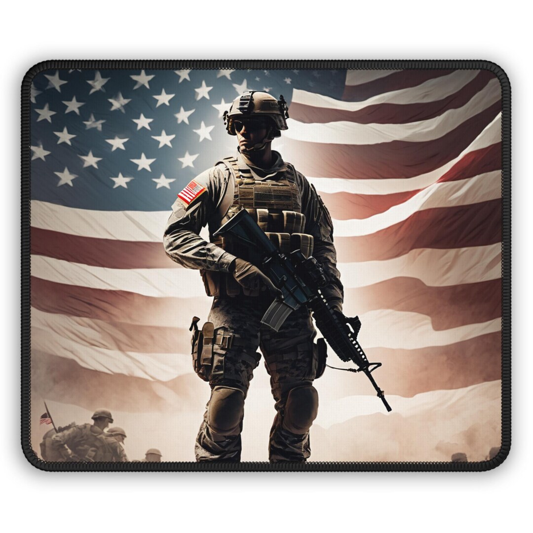 Gaming Mouse Pad American Soldier USA - Etsy