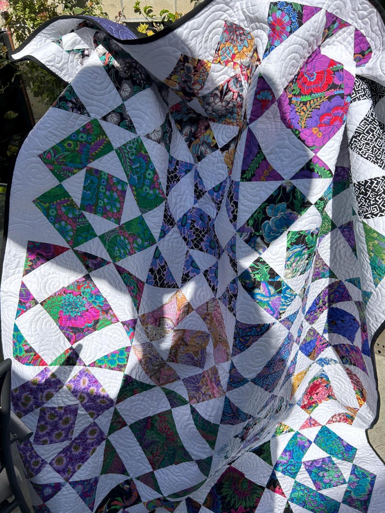 Colorful Quilt 60" X 72" Using Kaffe Fabric - Etsy