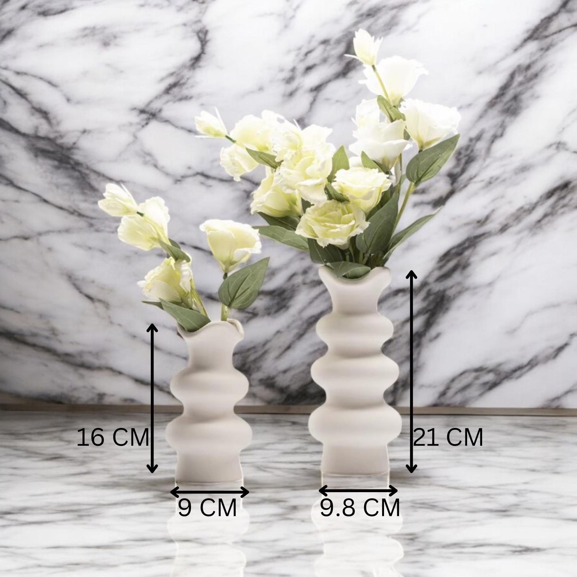 White Ceramic Vases for Home Decor | Abstract Modern Minimalist Vases ...