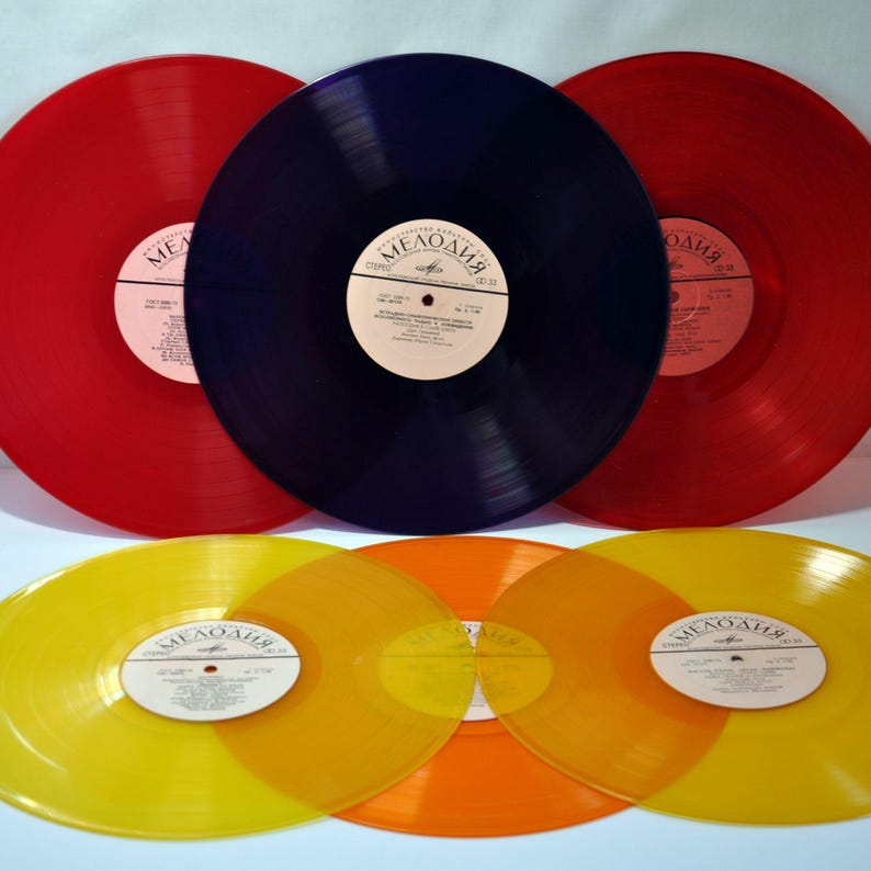 Colorful Vinyl Record: 12" Craft & Wall Decor - Etsy