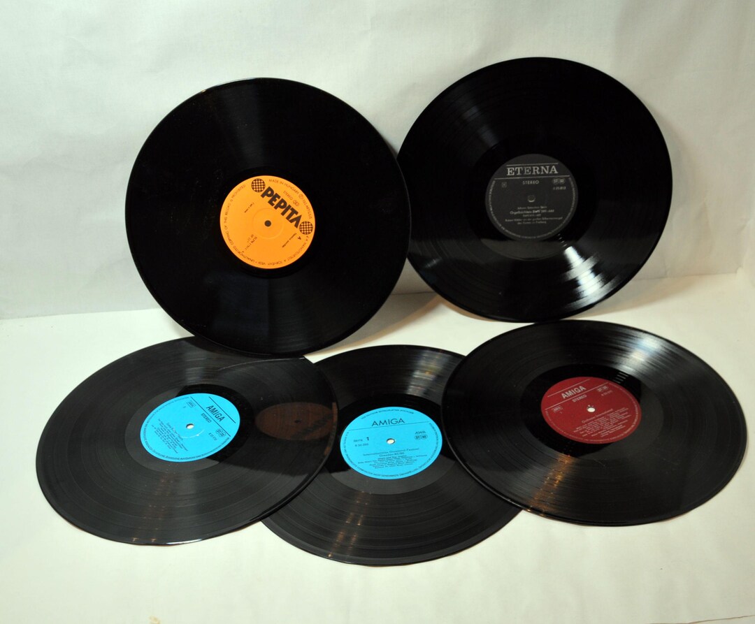 Set of 5 Used Vinyl Records for Home Decor or Crafting, Craft Vinyl ...