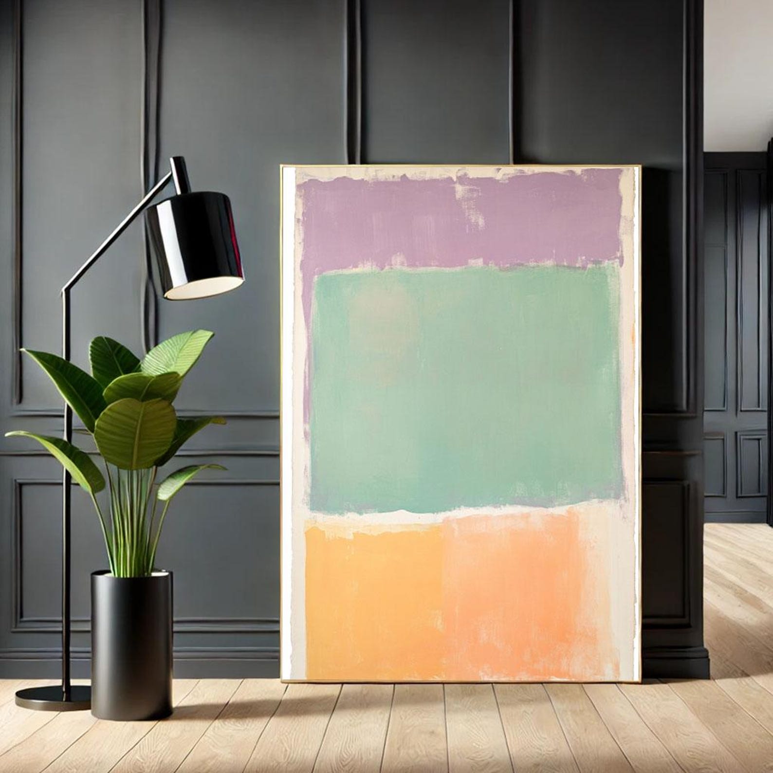 Mark Rothko Color Field Canvas Purple, Green, and Orange Abstract ...