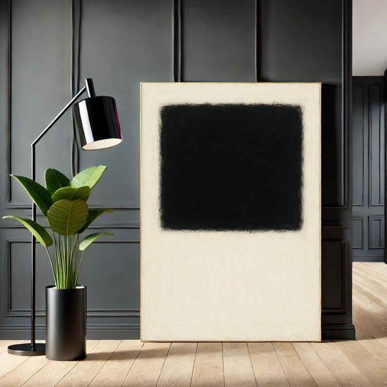 Mark Rothko Inspired Black and White Canvas Iconic Color Field Painting ...