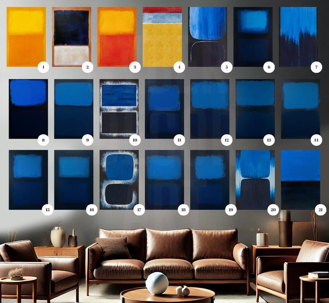 Custom Set Mark Rothko Canvas Art Print - Abstract Modern Art Prints ...