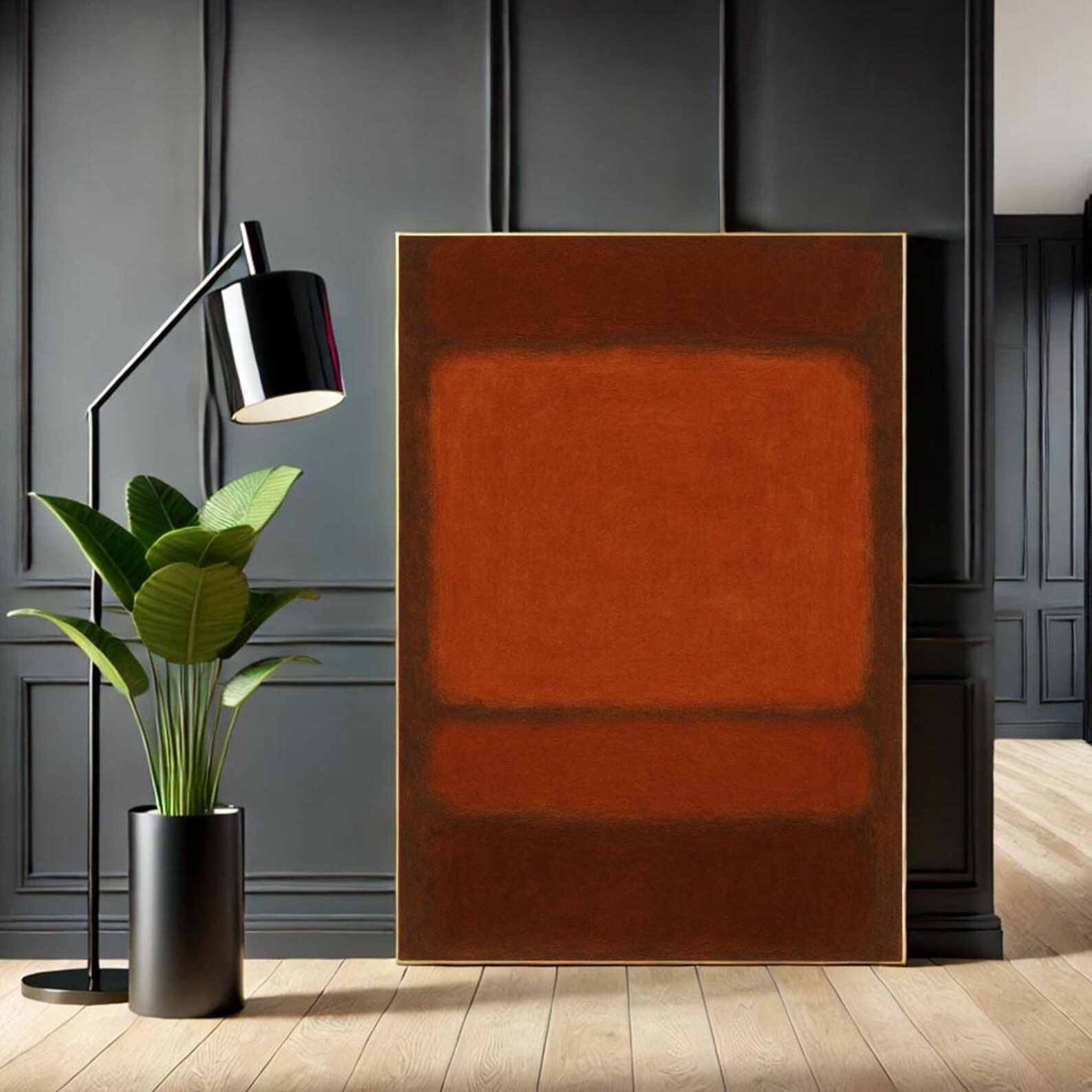 Mark Rothko Inspired Red and Brown Canvas Iconic Color Field Painting ...