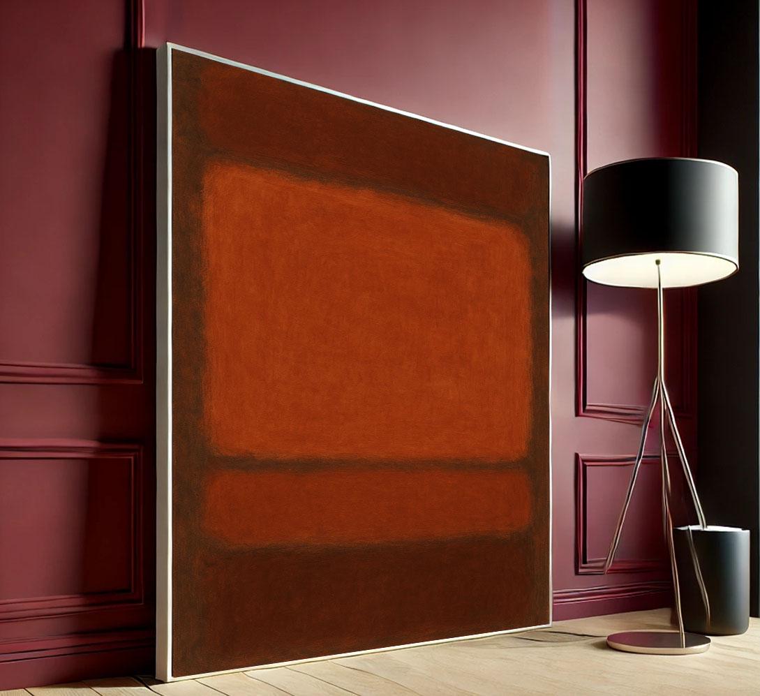 Mark Rothko Inspired Red and Brown Canvas Iconic Color Field Painting ...